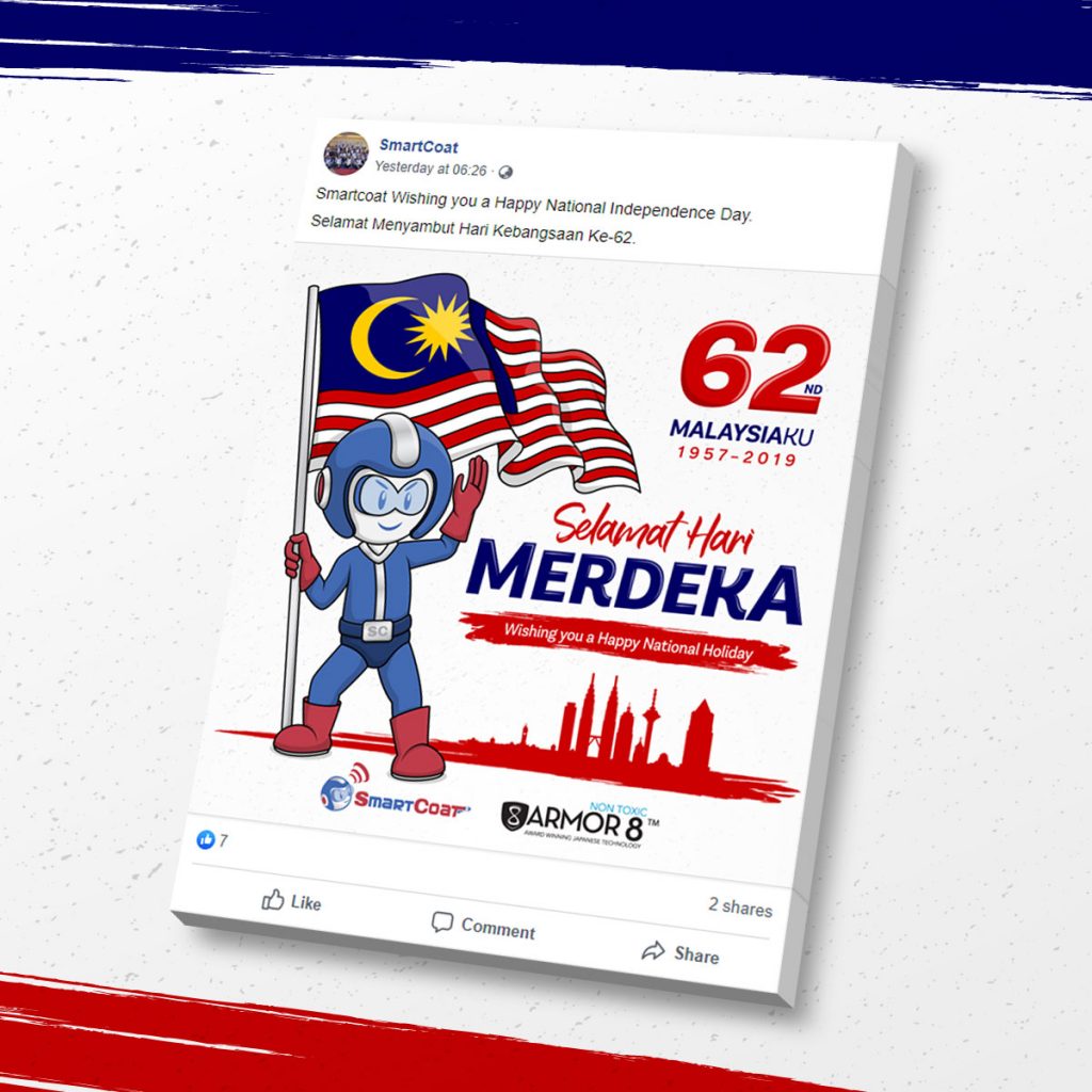 SmartCoat and Armor8 Selamat Hari Merdeka 2019 Facebook Post Design ...
